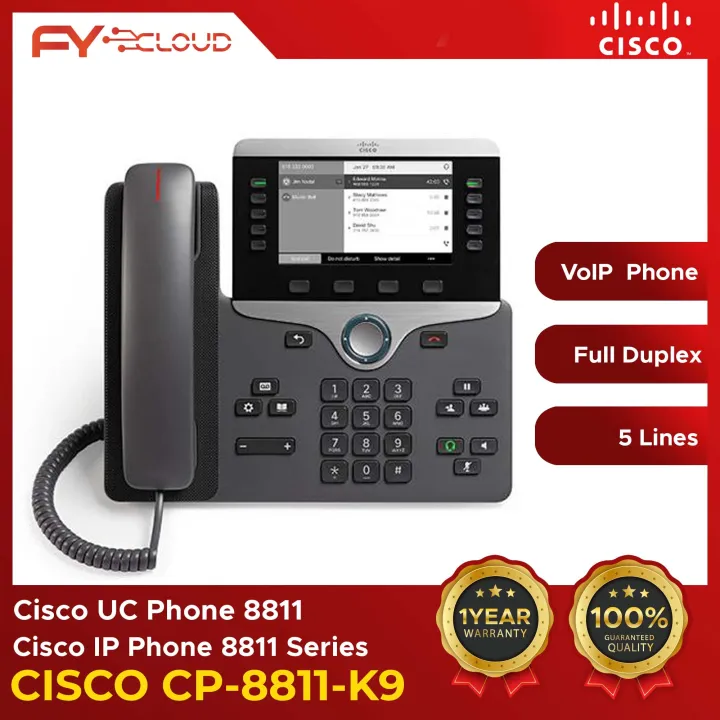 Cisco IP Phone CP-8811-K9 | widescreen grayscale display| High-quality Voice Communication ...
