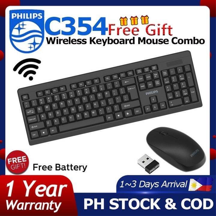 【PH STOCK】Philips Original C354/N520 Wireless Keyboard and Mouse Combo ...