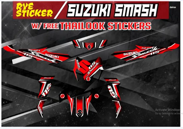 Decals, Sticker, Motorcycle Decals for Suzuki Smash 115,012 | Lazada PH