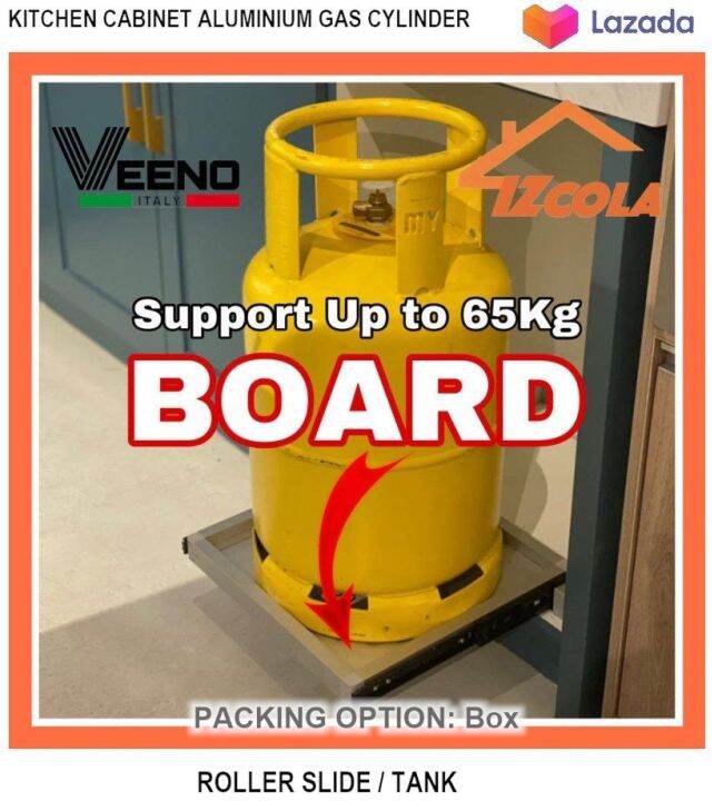 Kitchen cabinet aluminium gas cylinder roller slide / gas tank roller ...