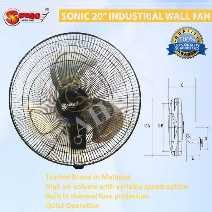 SONIC 18 inch /20 inch Industrial Heavy Duty Fan Metal Fan/ Industry ...