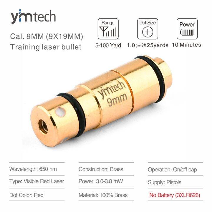 9mm Luger para 9x19mm laser training bullet 9x21mm laser bullet ...