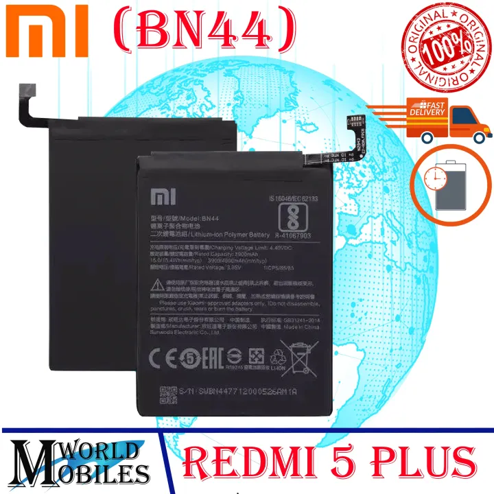 Xiaomi Redmi 5 Plus Battery (BN44) 4000mAh (Original Equipment ...