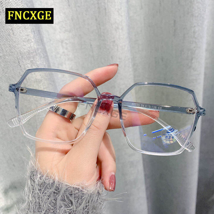 FNCXGE แว่นตาสายตาสั้น (-100 ° ถึง -500 °) แว่นตาแฟชั่น HD แว่นตาสุภาพสตรี | Lazada.co.th