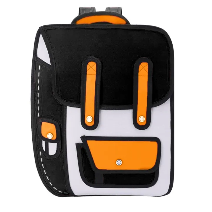 3D Jump Style 2D Drawing From Cartoon Paper Backpack Shoulder Bag Comic ...
