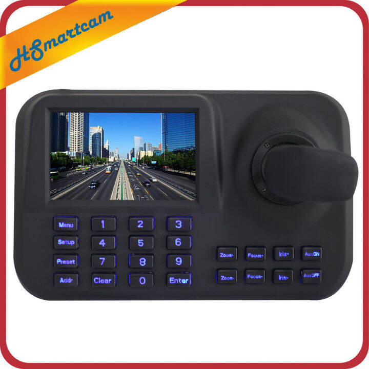 ONVIF Network Keyboard Controller 5 Inch 3D Joystick HD LCD Display IP PTZ Keyboard Controller ...