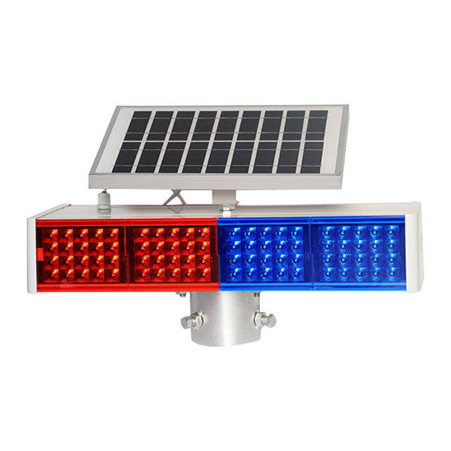 Solar Powered Blue and Red Blinker Warning Traffic Light | Lazada PH