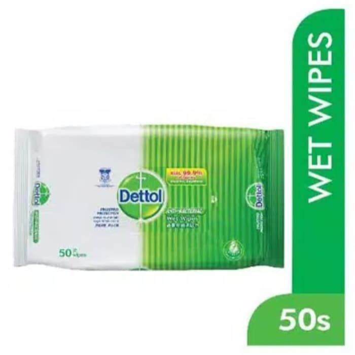 DETTOL TISUE BASAH WET WIPES 50 LEMBAR TISU BASAH TISSUE BASAH ANTI ...