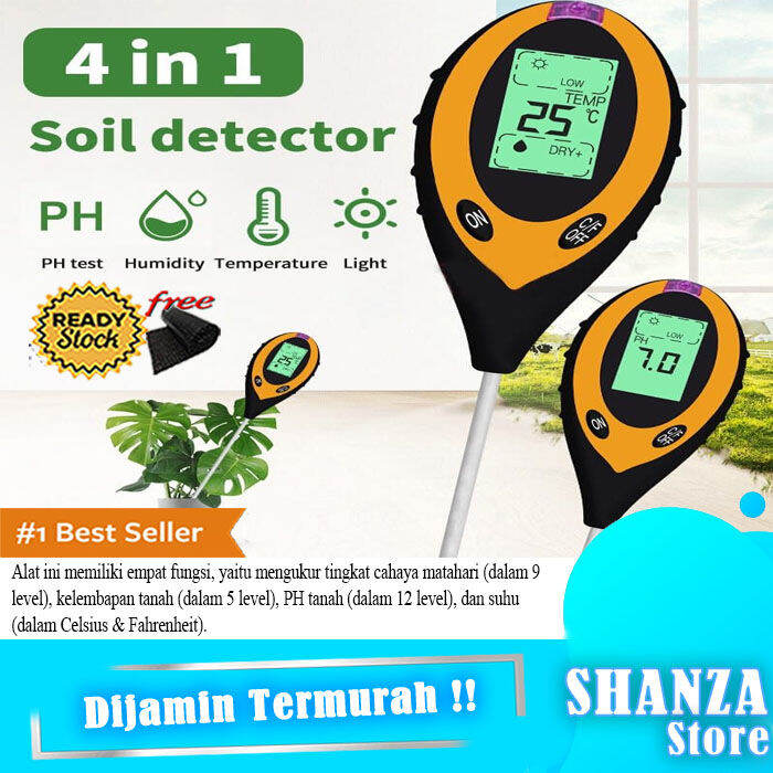 BISA COD - Soil Analyzer Tanah Tester Meter Moisture Meter PH Meter ...