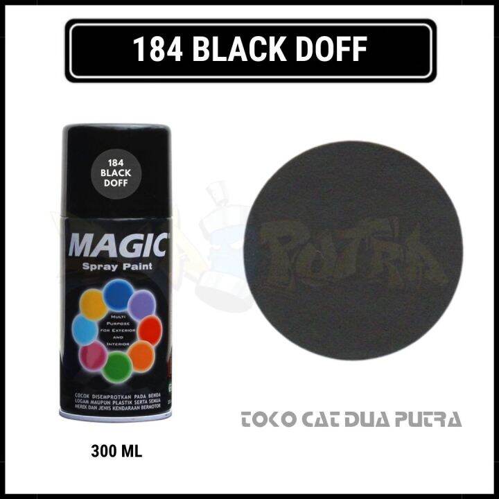 Magic Spray Paint 300ml 184 Black Doff | Lazada Indonesia