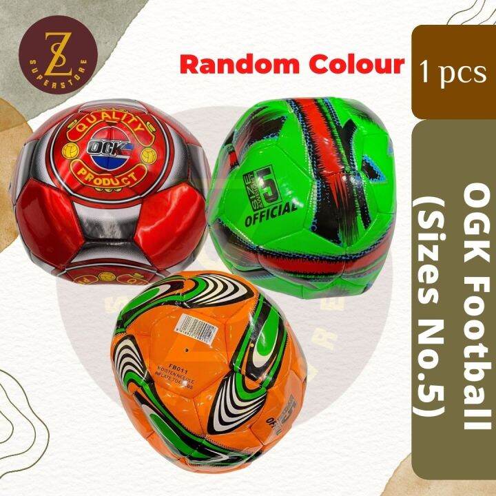 OGK Bola Sepak Saiz Dewasa (RANDOM COLOR) PVC Football Bal / Adult Size ...