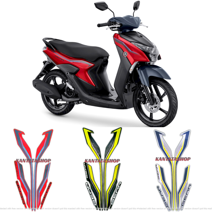 STIKER STRIPING LIS LES BODY MOTOR YAMAHA GEAR 125 2022 & STRIPING ...