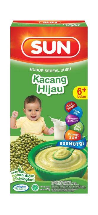 SUN BUBUR SEREAL SUSU KACANG HIJAU 120 GR BOX X 5 PCS | Lazada Indonesia