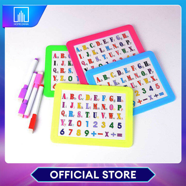 Home Zania Kids Alphabet Mini White Board with Marker and Eraser ...