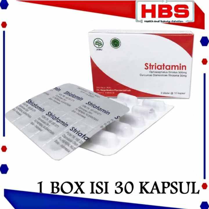 HBS (1 Box Isi 30 Pil) Striatamin Obat Penyembuh Luka Dalam Bekas ...