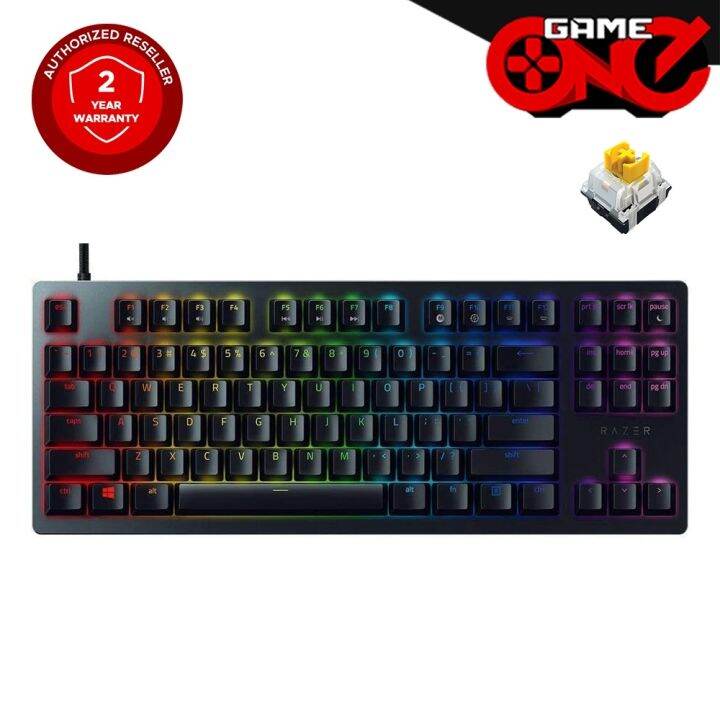 Razer Blackwidow Chroma V3 TKL Compact Mechanical Keyboard [Yellow ...