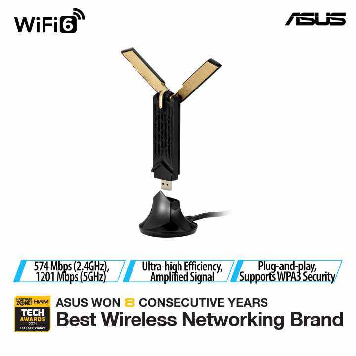 ASUS USB-AX56 AX1800 Dual Band USB WiFi 6 Adapter | Lazada PH