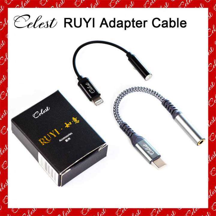 Celest RUYI Earphone Adapter Cable 3.5mm To Type-C And Lightning For ...