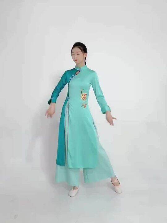 อารมณ์ยืดหยุ่นสูงการเต้นรำสมัยใหม่ร่างกายสัมผัส Cheongsam ชุดการแสดง