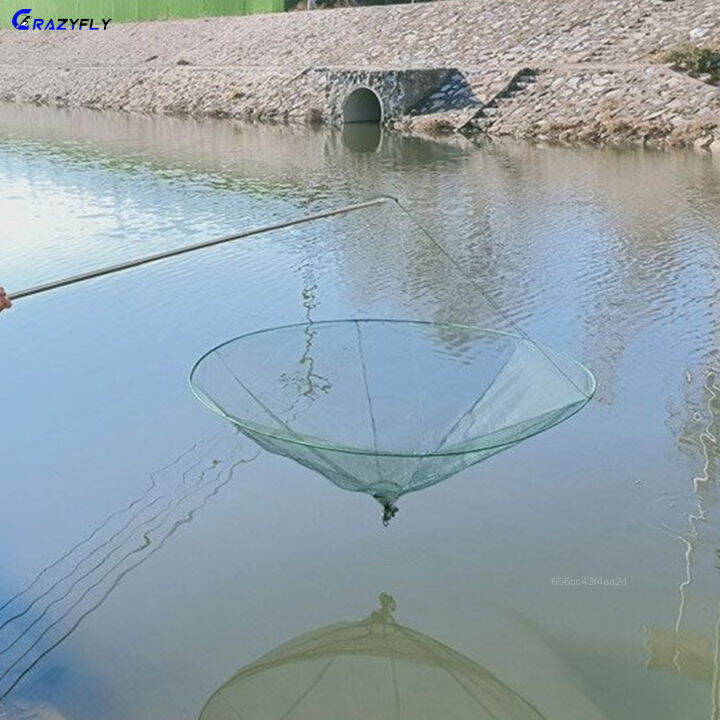 Crazyfly Fishing Net Floating Net Folding Minnows Crab Lobster Net Fish ...