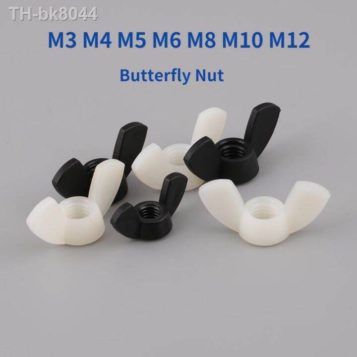 M3 M4 M5 M6 M8 M10 M12 Black White Nylon Nut Wingnut Butterfly Nut Plastic Wing Nuts | Lazada.co.th