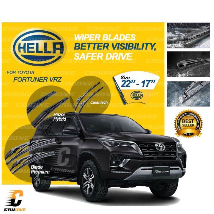HELLA Wiper Premium Quality TOYOTA FORTUNER VRZ 1 Set 22 - 17 inch ...