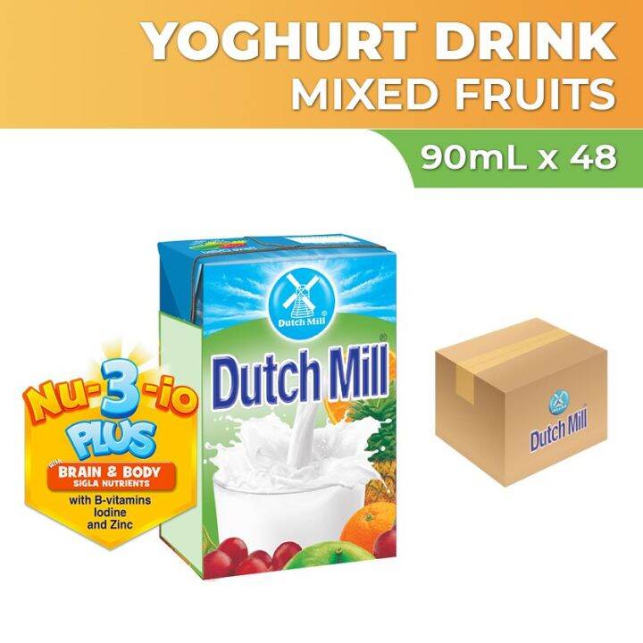 Dutch Mill Yoghurt Drink Mixed Fruit Juice 90ml x 48 | Lazada PH