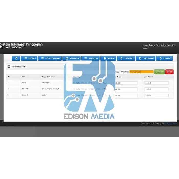Source Code Aplikasi Payroll Absensi Penggajian Karyawan Berbasis WEB ...
