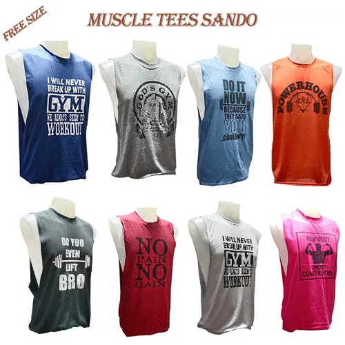 Muscle tees sando for men per pcs | Lazada PH