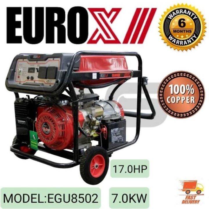 EUROX EGU8502 17HP 7000w 4-Stroke Petrol Gasoline Generator | Lazada