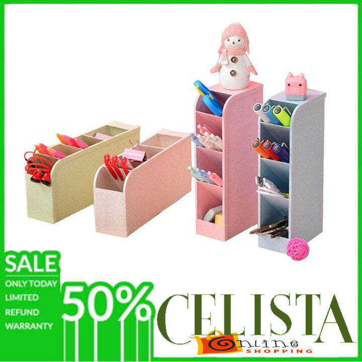 Rak Mini 4 Sekat Rak Organizer Tempat Alat Tulis Kosmetik Serbaguna ...