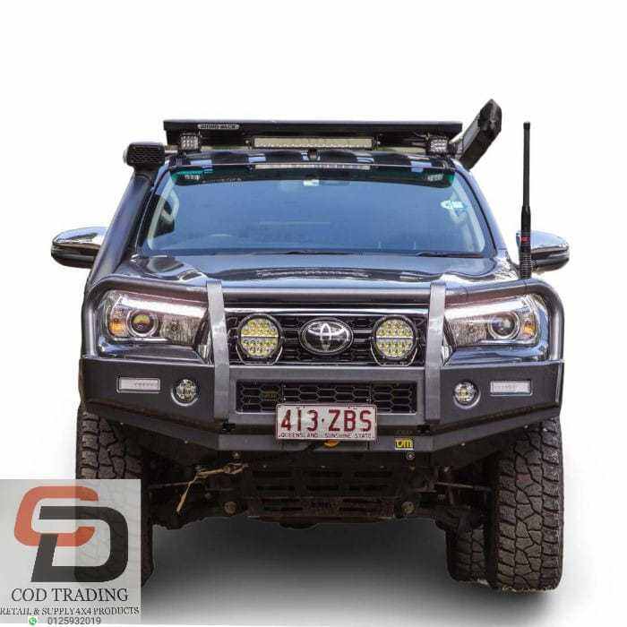 TJM OUTBACK BULL BAR BLACK STEEL T13-TOYOTA HILUX ROCCO | Lazada