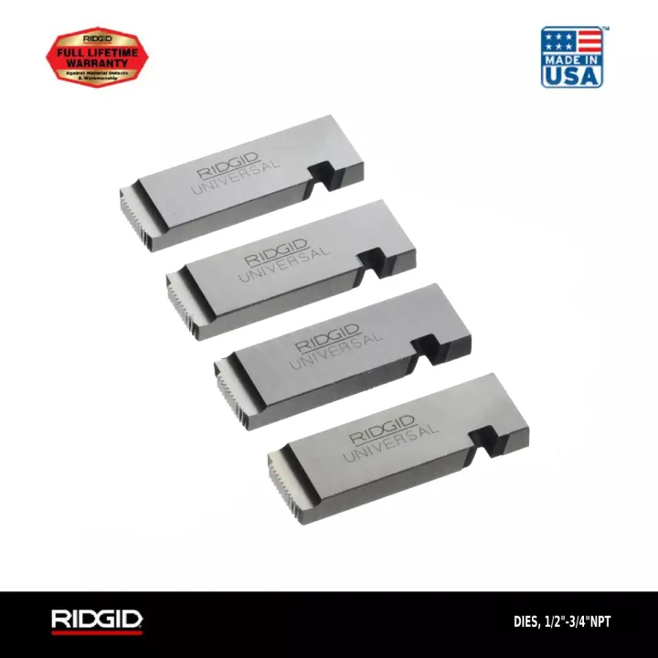 RIDGID 47765 High Speed Universal Dies 1/2-3/4 Inch NPT For Machine ...