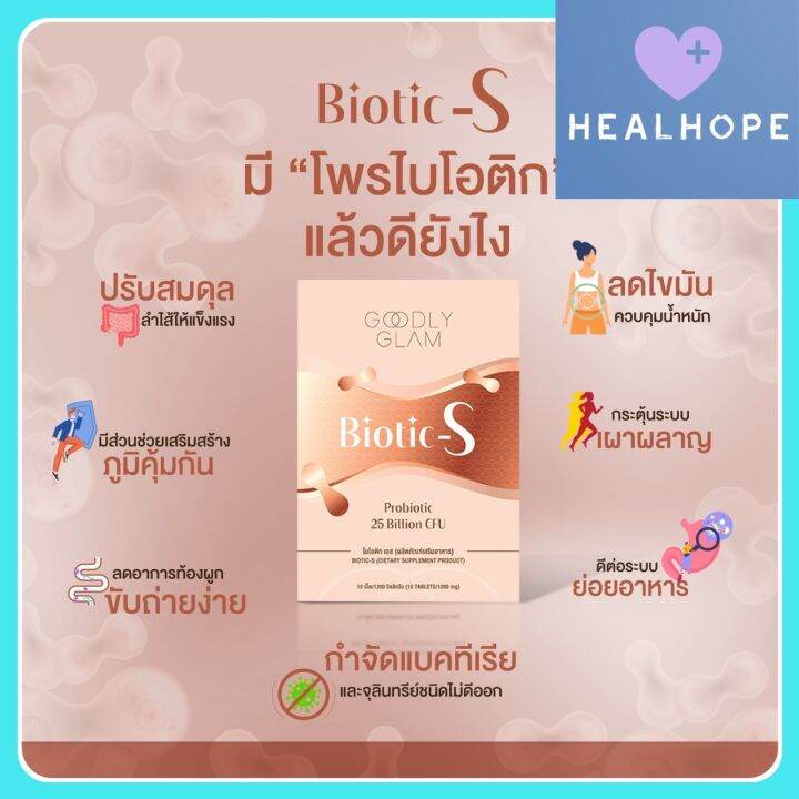 Biotic-S ไบโอติก เอส (10 เม็ด/กล่อง) ผลิตภัณฑ์เสริมอาหาร อาหารเสริม ...