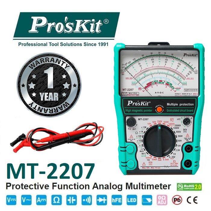 Pro'sKit MT-2207 Protective Function Analog Multimeter | Lazada