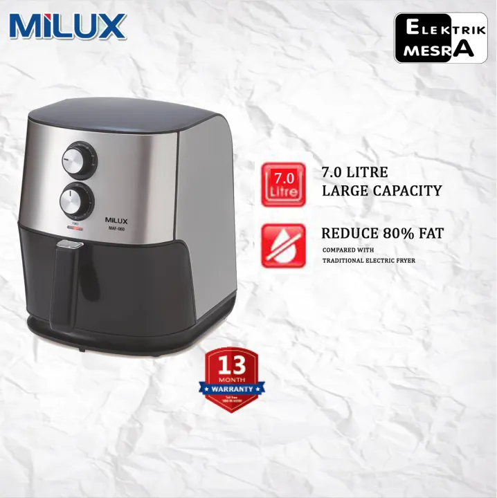 Milux Air Fryer 7L MAF-060/ Milux 7L Air Fryer MAF060 | Lazada