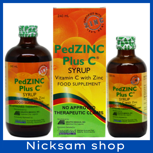 PEDZINC Plus Vitamin C with Zinc Syrup 240ml, 120ml, Drops 30ml | Lazada PH