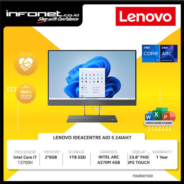 LENOVO IDEACENTRE AIO 5 I7-13700H 16GB 1TB 23.8'' FHD TOUCH W11 OHS ...