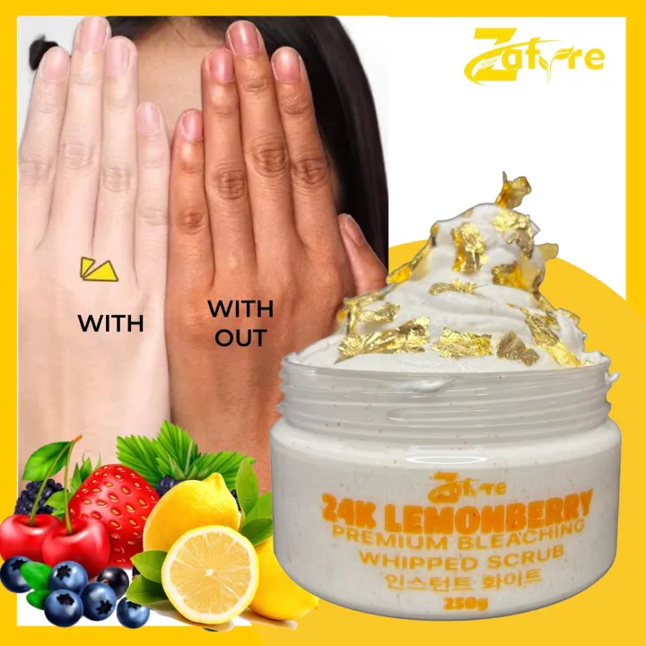 ZAFYRE 24K LEMONBERRY PREMIUM BLEACHING WHIPPED SCRUB | Lazada PH