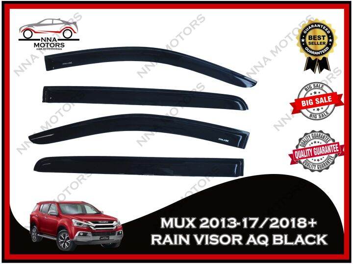 ISUZU MUX 2013-2017 / 2018+ Premium Visor Window Deflectors Rain Visor ...