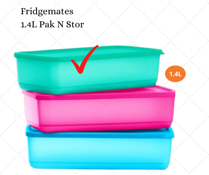 Tupperware Fridgemate Pak N Stor 1.4L | Lazada PH