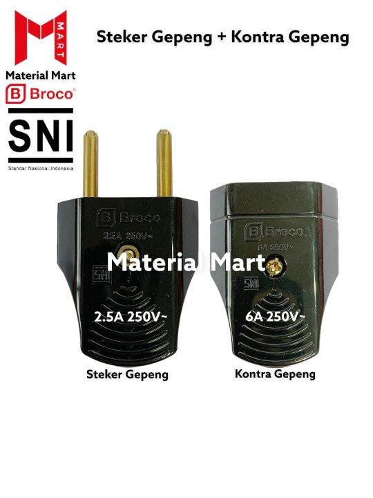 Steker Broco Gepeng SNI | Kontra Steker Gepeng Broco | Colokan Gepeng ...