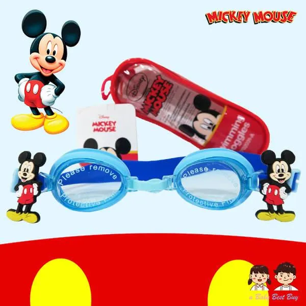 Disney Mickey Mouse SWIM GOGGLES ป้องกันแสง UV แว่นตาว่ายน้ำ ลายมิกกี้เ ...
