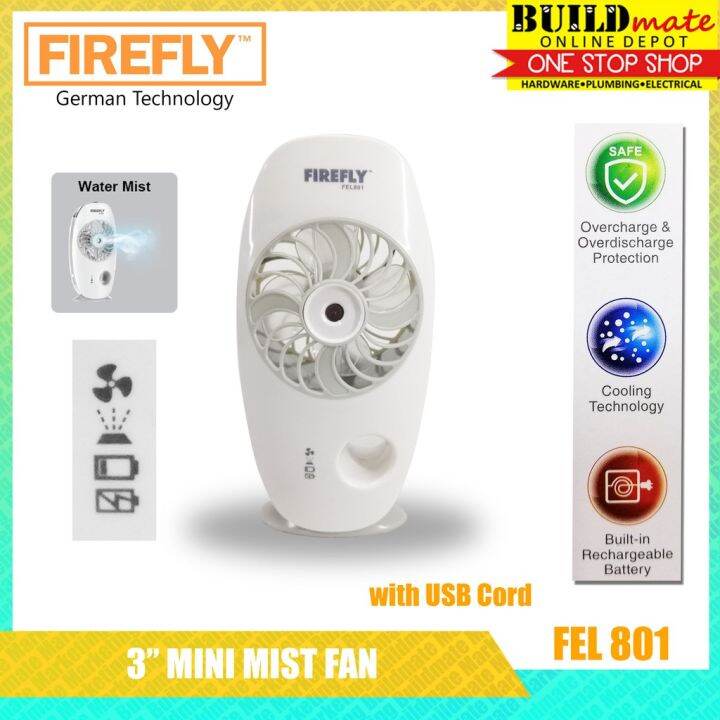 BUILDMATE Firefly Handy Foldable Fan 3W | 3" Inch Multi functional ...