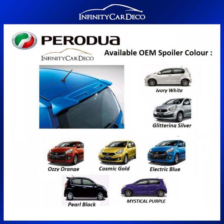 Perodua Myvi Icon OEM Spoiler With Paint (Ivory White) | Lazada