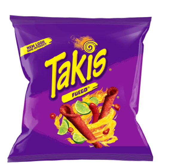 🔥New arrival🔥 Fuego Hot Chili & Lime Tortilla Chips Takis 🎀 28g (2 Pc ...