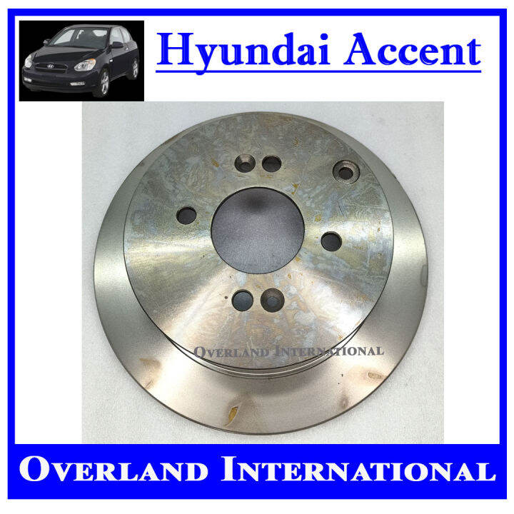 BRAKE DISC PLATE 10 ¼'', REAR, For Hyundai Accent Y2005-2011 Kia Rio ...