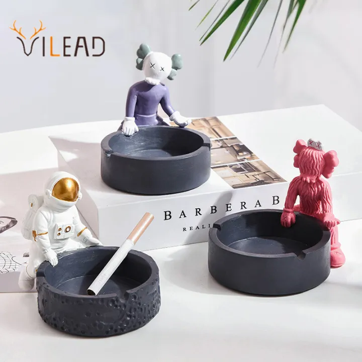 VILEAD Cartoon Character Ashtray Resin Statue Nordic Style Home ...