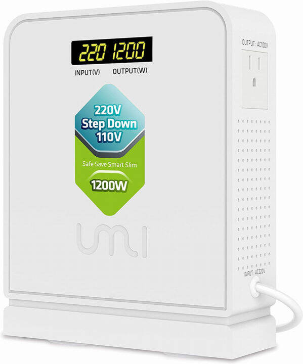UMI 220V to 110V Step Down Voltage Converter 1200Watts Continuous Full ...