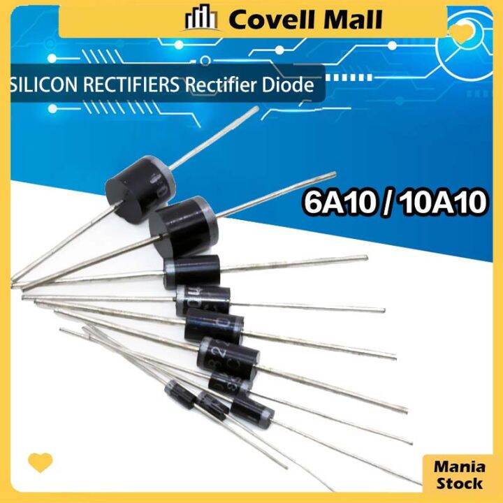 10Pcs/Set 6A10/10A10 Silicon Rectifier Rectifier Diode Schottky Barrier ...